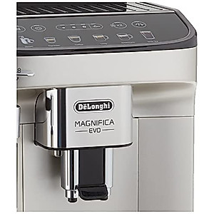 De'Longhi Magnifica Evo, Fully Automatic Machine Bean to Cup Espresso Cappuccino and Iced Coffee Maker, Colored Touch Display, Black, Silver