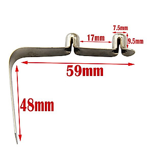 UP100 50 Pieces 5.6mm & 7.5mm Double Pin Clips Kayak Paddle Snap Spring Clip Tent Pole Clips Awning Accresories Telscopic Tube Camping & Caravan & Chair Pipe Lock (7.5mm)