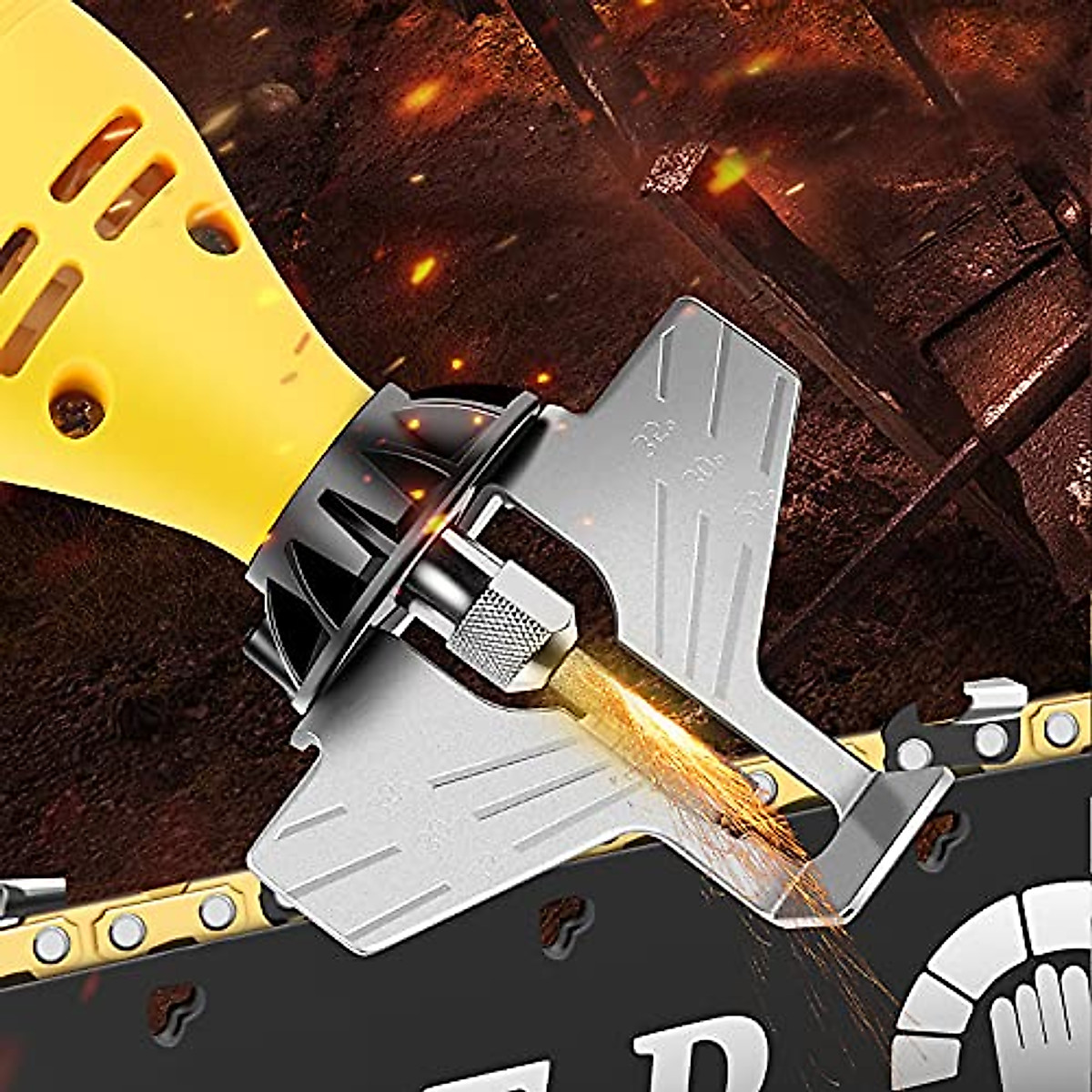 12 Pack Diamond Chainsaw Files, Burr Grinding Stone File, Titanium Plated Sharpening Wheels Chainsaw Sharpener Stone Electric Kit, Polishing Grinding Tool Grinding Bits (5/32 Inch/ 4.0 mm)