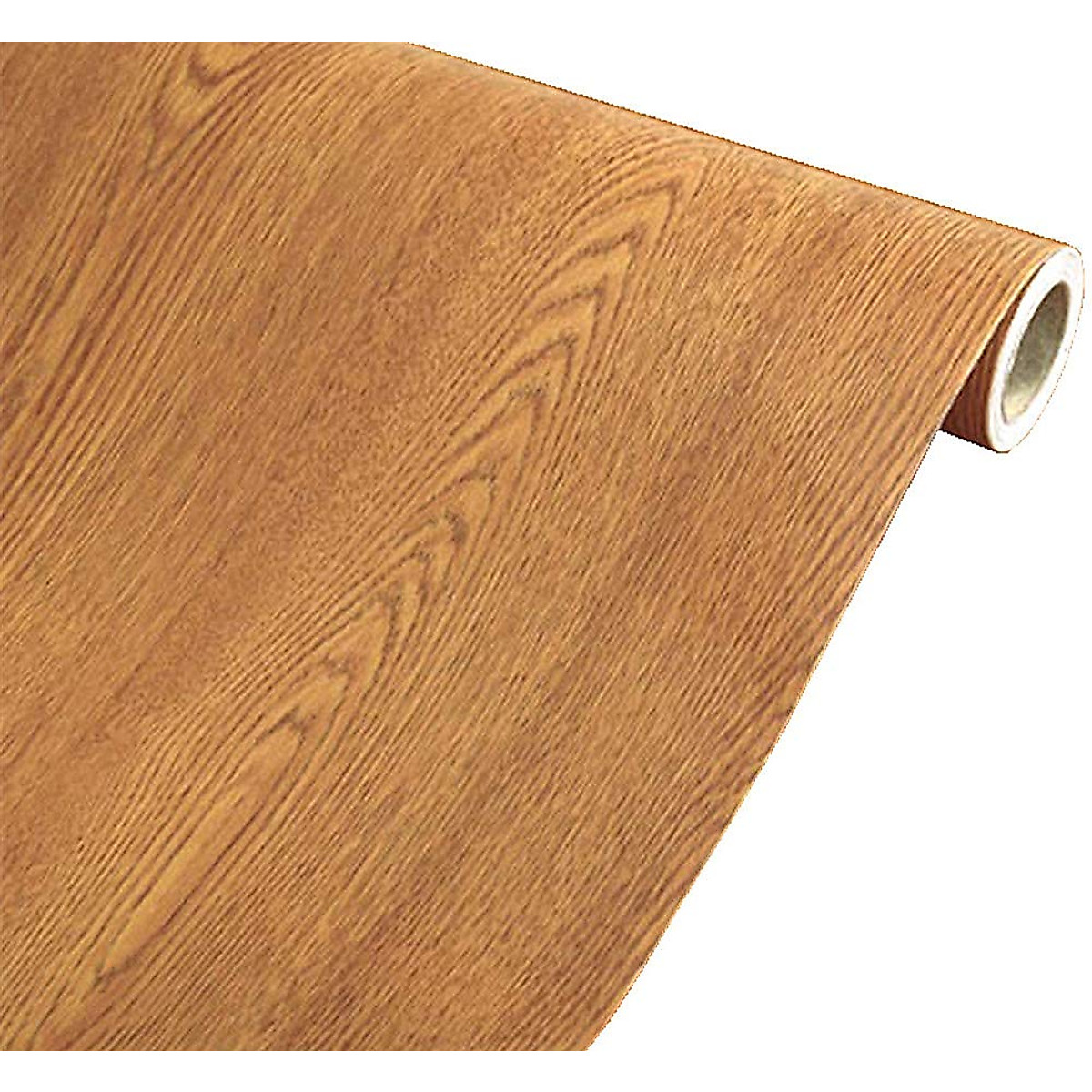 MULLSAN Brown Wood Grain Paper Waterproof Self Adhesive Shelf Liner Dresser Drawer Cabinet Sticker Winged Wood 24inch by 118inch