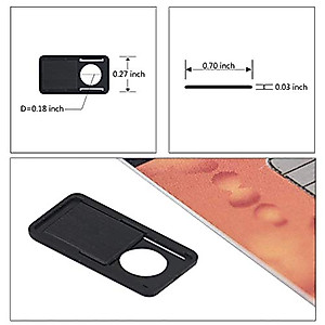 ALXCD Webcam Slider Cover for Laptop, 3 Pcs Ultra Thin 0.03 inch Plastic Slider Cover for Computer Laptop Mac Web Camera (Black)