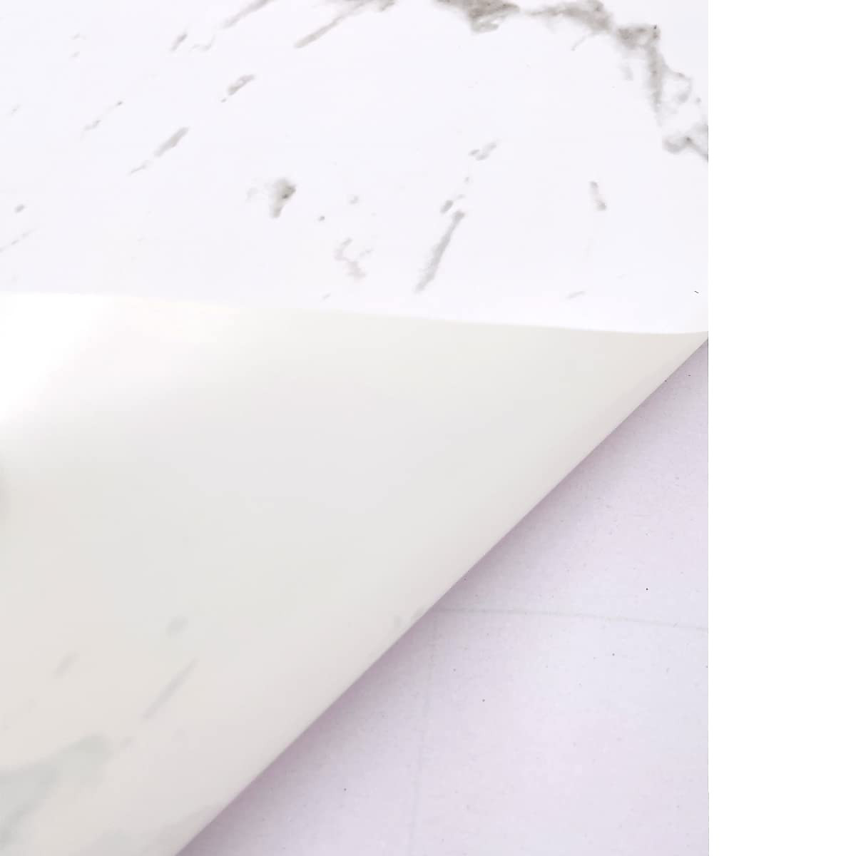 Yifasy White Marble Pattern Shelf and Drawer Liner Peel-Stick Kitchen Storage Sideboard Lining Paper 17.7x118 Inch Renew Buffet Table