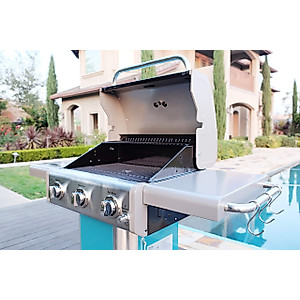 Kenmore 3-Burner Outdoor BBQ Grill + Grill Cover for 2-3 Burner Grills
