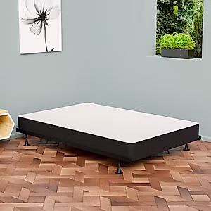 Mayton, 8-Inch, Queen, Black Easy Wood Box Spring/Foundation with Simple Assembly