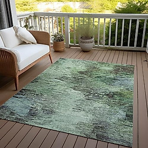 Addison Rugs Chantille ACN592 Green 3' x 5' Indoor Outdoor Area Rug, Easy Clean, Machine Washable, Non Shedding, Bedroom, Living Room, Dining Room, Kitchen, Patio Rug