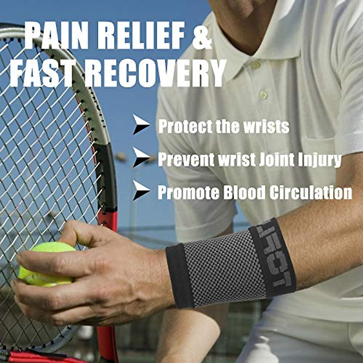 AMZAM Compression Wrist Sleeve - Medical Wrist Support for Men &Women-Improve Circulation and Recovery, Help Relieve Sore Muscles