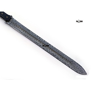 Full Tang Knives - Custom Handmade 26 Inch knife - Hand Forged Damascus steel Knife - Knife With Sheath, Ssmr-9981