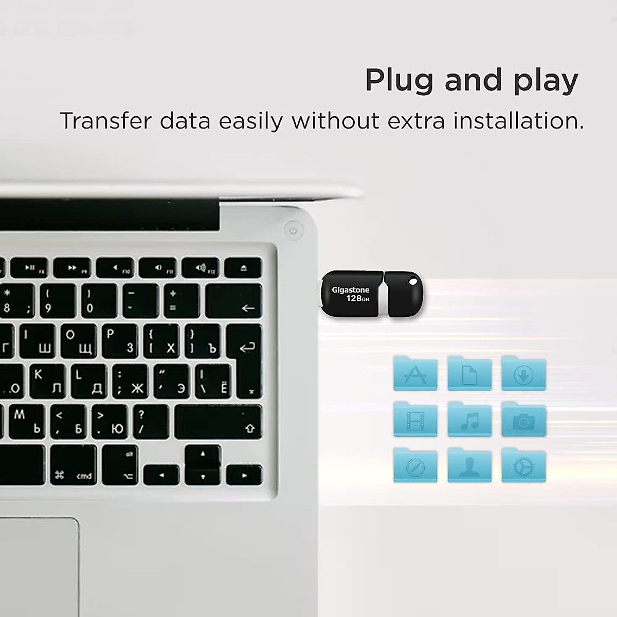 GIGASTONE V10 128GB USB 2.0 Flash Drive 128GB Flash Drive Thumb Drive Memory Stick Pen Drive Capless Retractable Design