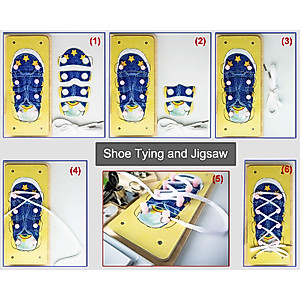 Danemort Montessori Wooden Busy Board for Toddlers 2-4, Educational Autism Sensory Toys Fidget Toy, Activity Toys Light Switch Toys for 1 2 3 Year Kids Boys & Girls (A)