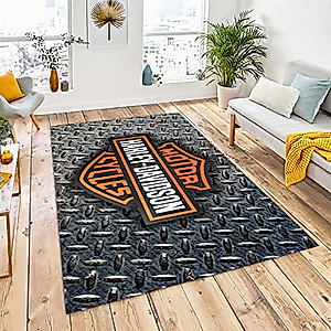 Harley Davidson mat Moto Cycles Motor Harley Davidson Decor Harley Rug Harley Davidson Harley Davidson Accessories Harley Davidson Rugs ahdc411 (2.6x4.6 feet - 80x140 cm)