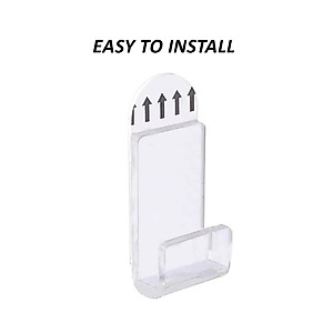 Antilope 6 Sets 18Pcs Vinyl Record Wall Mount Display Holder No Screws, Self Adhesive Clear Acrylic Vinyl Record Hangers Shelf for Album Covers Display and Home Wall Decoration -Single LP