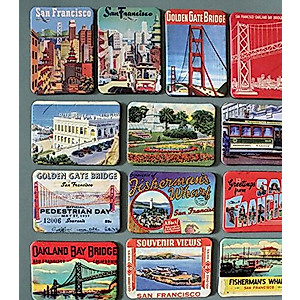 MISWEE 24-pcs magnetic fridge magnets refrigerator sticker home decoration accessories magnet paste arts crafts (San Francisco)