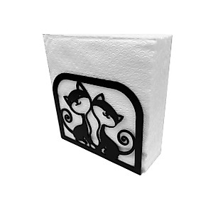 HeavenlyKraft Napkin Holder Dispenser kitchen decor Paper Napkin Holder Modern Napkin Holder tissue holder for dining table napkin holder kitchen napkin stand farmhouse table napkin holder Twin Kitten