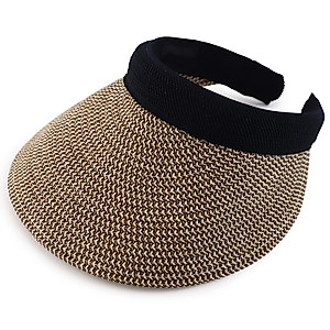 Armycrew Braided 4 Inch Toyo Brim Clip On Visor with Sweatband - Khaki Black