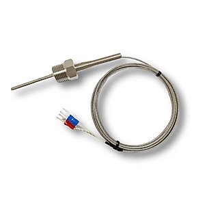 TCELEC TCE-SK05H4-50 K Type Thermocouple Probe for Furnace Oven Meet The 1/2 PT Screw Thread K-Type Input Instrument Thermocouple Thermometer Sensor Temperature Range from 77°F to 1112°F