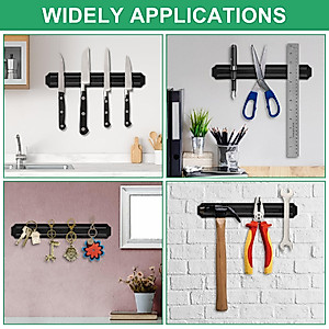 SWZHAI Magnetic Knife Holder For Wall 13 inch Kitchen Knife Magnetic Holder Extra-Strong Magnet Knife Holder Strip, Knife Magnetic Strip for Tool Kitchen Garage Workshop (2 Pack)