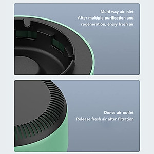 Smart Ashtray, Smokeless Ashtray Low Noise Compact with Aromatherapy Tablet for Office (Green and Black)