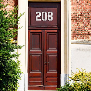 DXCYZ 4 Inch Large Number Stencils Kit 0-9 Address Number Stencils, 10PCS Reusable Plastic Painting Number Templates for Mailbox Signs, Door, Cars