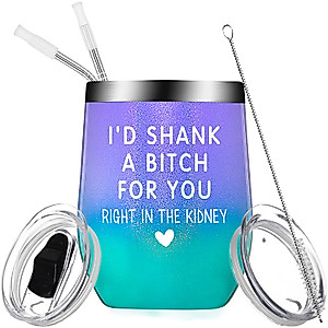 Best Friend Funny Gifts for Women, Friendship Gifts Birthday Gifts for Friends Female, Women, Sister Gifts from Sister, BFF Gifts for Women, Unique Personalized Gifts for Friends, Her - Wine Tumbler
