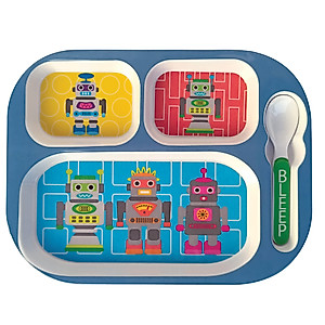 French Bull 4pc Kids Everyday Set - Robots, 11.77" x 2.87" x 8.54"