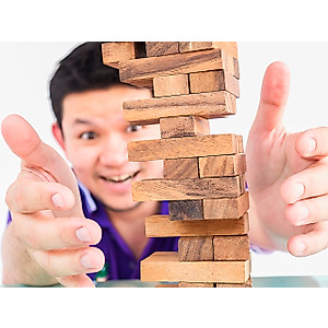 JA-RU Mini Travel Size Tumble Tower (1 Toy Pack) Real Wooden Building Blocks. Team Sports for Kids. Puzzle Desktop & Tabletop Family Games. Stocking Stuffers. 3276-1A