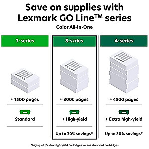 Lexmark C3326dw Color Laser Printer with Wireless Capabilities, Standard Two-Sided Printing, Two Line LCD Screen with Full-Spectrum Security and Prints Up to 26 ppm (40N9010), White/Gray