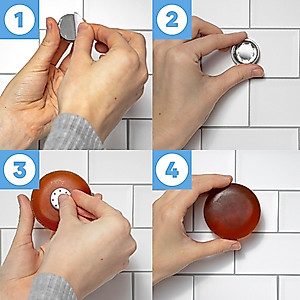 Mirai Clinical Magnetic Soap Holder for Shower Wall - Stainless Steel Savers for Bar Soap - Easy Clean Magnetic Soap Bar Holder Self Draining - Wall Mount Soap Tray for Shower Bathroom Kitchen Sink