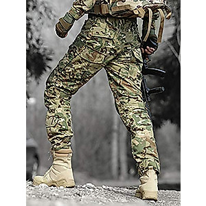 TRGPSG Men's Hiking Pants, Outdoor Work Cargo Pants Workwear WG4F CP Camo 38