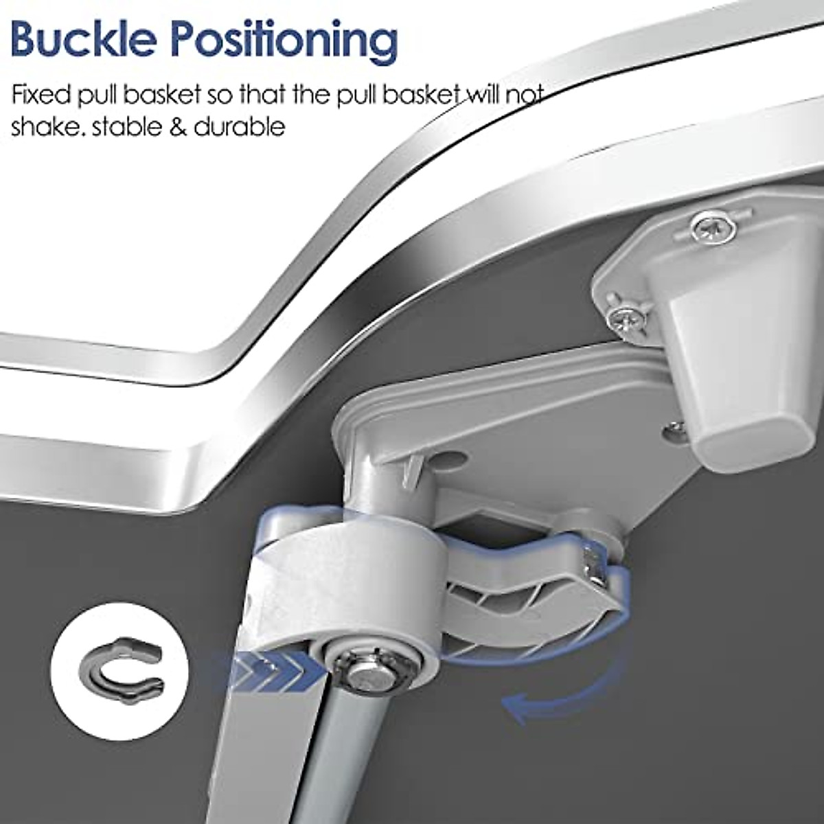 LIVOSA Magic Corner Kitchen Cabinet Pull Out Organizer with 2 Non-slip Tiers Swing Tray and Soft Close for 36" Cabinets, Right Handed Open, Grey