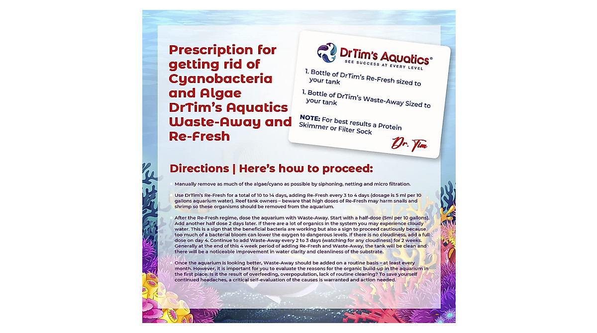 DrTim's Reef Waste-Away 128 oz - Keeps Your Reef Water Clean & Clear