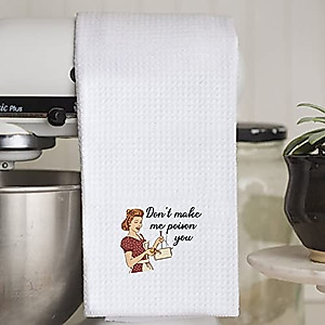WCGXKO Funny Don’t Made Me Poisson You Kitchen Towel Gift for Mother Grandmother (Poison you2)
