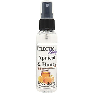 Apricot and Honey Body Spray, 2 ounces, Body Mist for Women with Clean, Light & Gentle Fragrance, Long Lasting Perfume with Comforting Scent for Men & Women, Cologne with Soft, Subtle Aroma For Daily