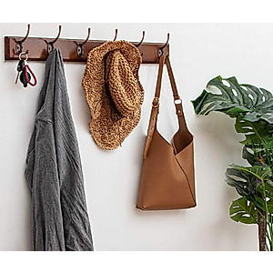 Dual Wall Hooks Coat Hooks Heavy Duty Made of Strong Metal 11Pcs-Coffee