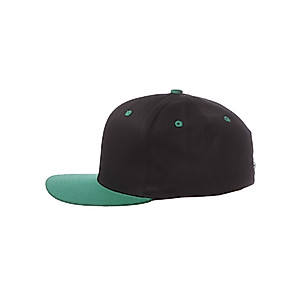 Classic Snapback Hat Custom A to Z Initial Letters, Black Green Cap White Green Letter Initial A