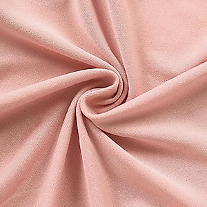 Efavormart 5ft Dusty Rose Spandex Fit Round Top Backdrop Frame Stand Cover, 2-Sided Wedding Arch Cover