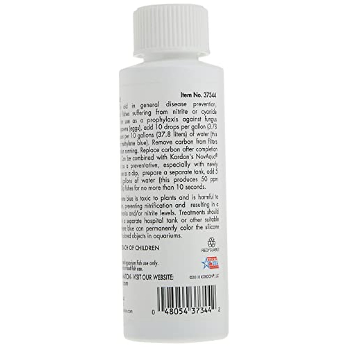 Kordon Methylene Blue Disease Preventative – Safe for Freshwater & Saltwater Aquariums, Prevents Fungal Infections & Treats Parasites, Reduces Fish Stress, 4-Ounces