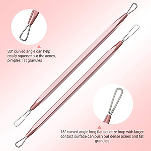 MelodySusie Blackhead Remover Pimple Popper Tool Kit - Professional Extractor for Nose and Face, Stainless Comedone, Blemish Whitehead Popping with Portable Metal Case.