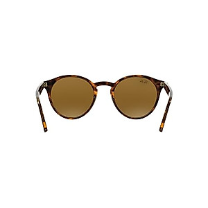 Ray-Ban RB2180 Round Sunglasses, Light Havana/Dark Brown, 49 mm