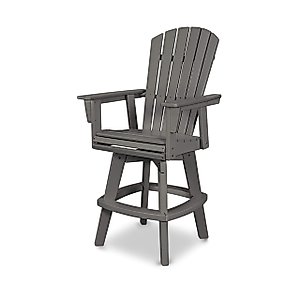POLYWOOD® Nautical Bar Chair, Slate Grey