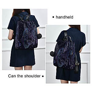 ALAZA Capricorn Zodiac Sign and Constellation Backpack Purse with Adjustable Straps for Woman Ladies