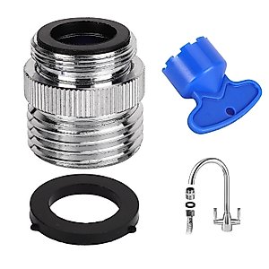 Faucet Adapter Kit with Aerator, Faucet to Garden Hose Adapter Brass Garden Hose Connector for Kitchen and Bathroom Sink Faucets