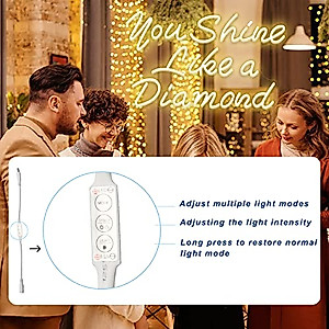 Neon Sign for Wall Decor, Yeeficent You Shine Like a Diamond Neon Lights for Bedroom Wall, 23 x 14 Inch Dimmable Neon Signs, Custom Light Up Sign for Wedding Party Birthday Gift (Warm White)