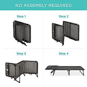 Best Choice Products Patio Chaise Lounge Chair, Outdoor Portable Folding in-Pool Recliner for Lawn, Backyard, Beach w/ 8 Adjustable Positions, Carrying Handles, 300lb Weight Capacity - Gray