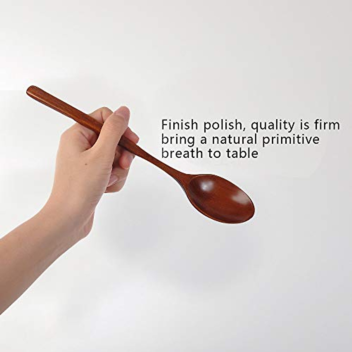 YUUAND Kitchen Utensil Soup-Teaspoon Tools Tableware Wooden Cooking Fork Spoon Kitchen，Dining Bar,Cooking Spoon & Spatula Tools Perfect for Non-Stick