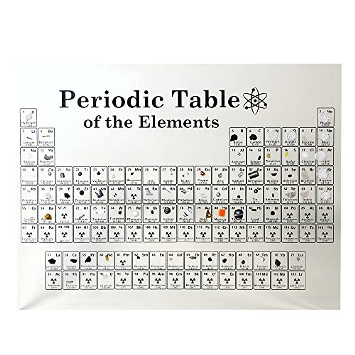 Periodic Table with Real Elements Inside | Element Display in Acrylic Stand, Perfect Gift for Students, Teachers, Scientists, Adults, and Children | 4.5” x 6”