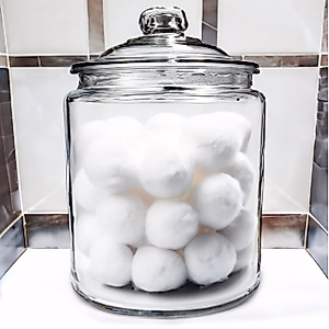 3 Pc 30oz Clear Glass Storage Jar with Lids - Airtight Food Jars - Glass Kitchen Containers for Pantry, Countertop