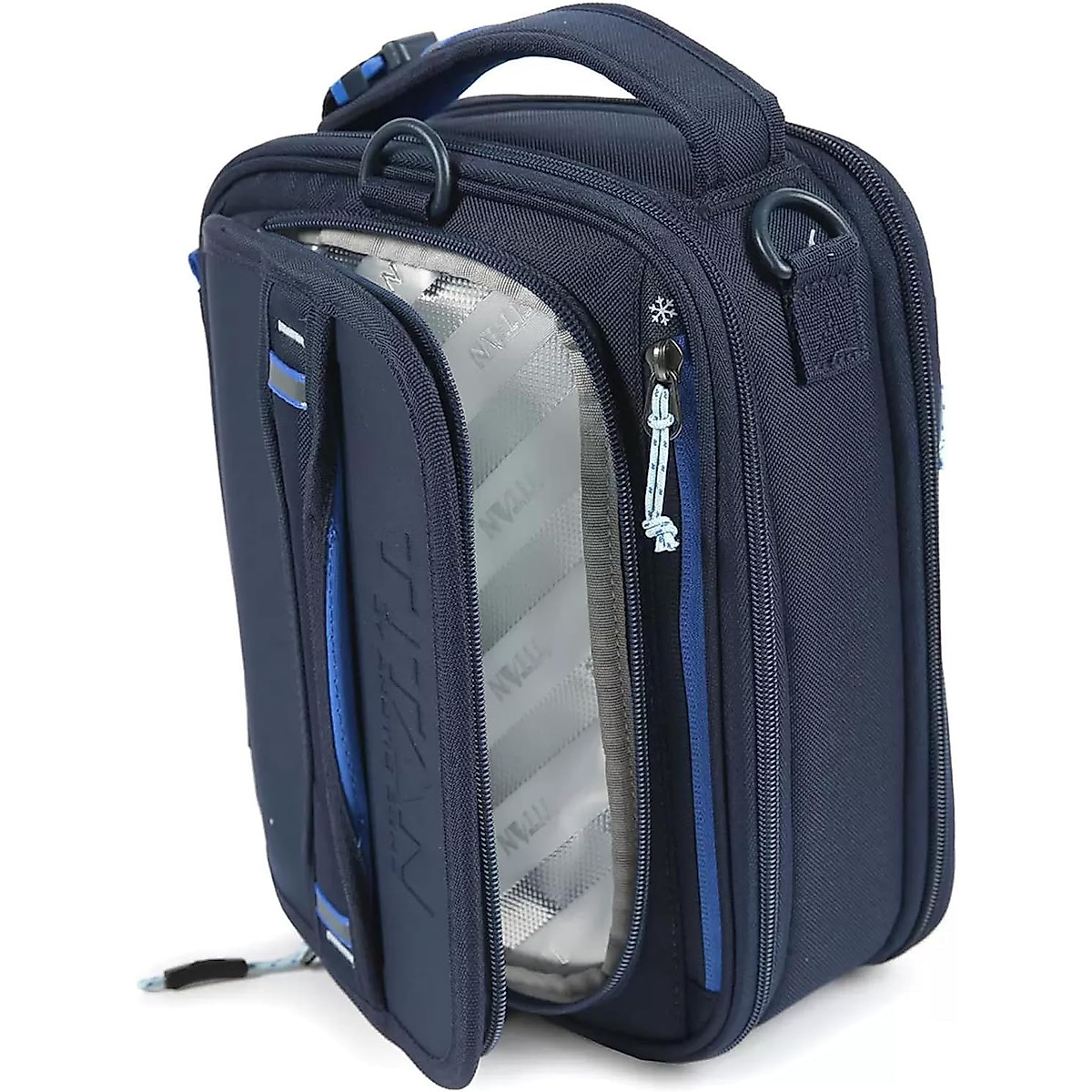 Titan by Arctic Zone Expandable Lunch Box (Navy Blue/Royal Blue), Small