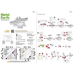 Fascinations Metal Earth 3D Laser Cut Model Military USS Arizona Ship