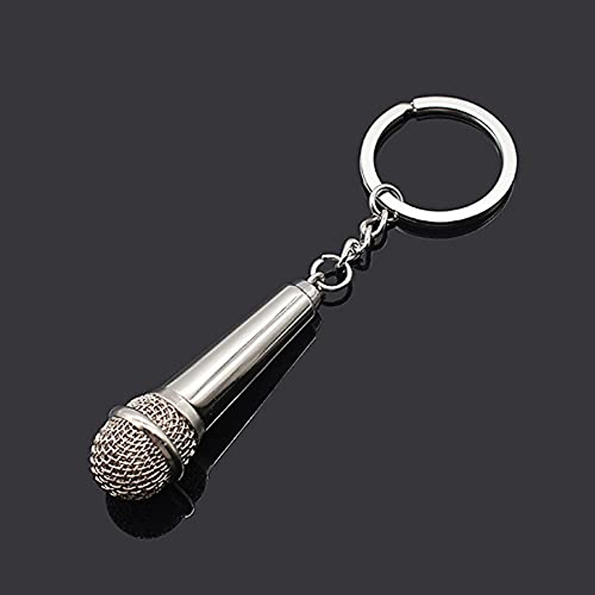 ARFUKA Keychain Microphone Pendant Keyring Creative Gift for Music Lover Gift, Bag Charm, Fashion Accessory