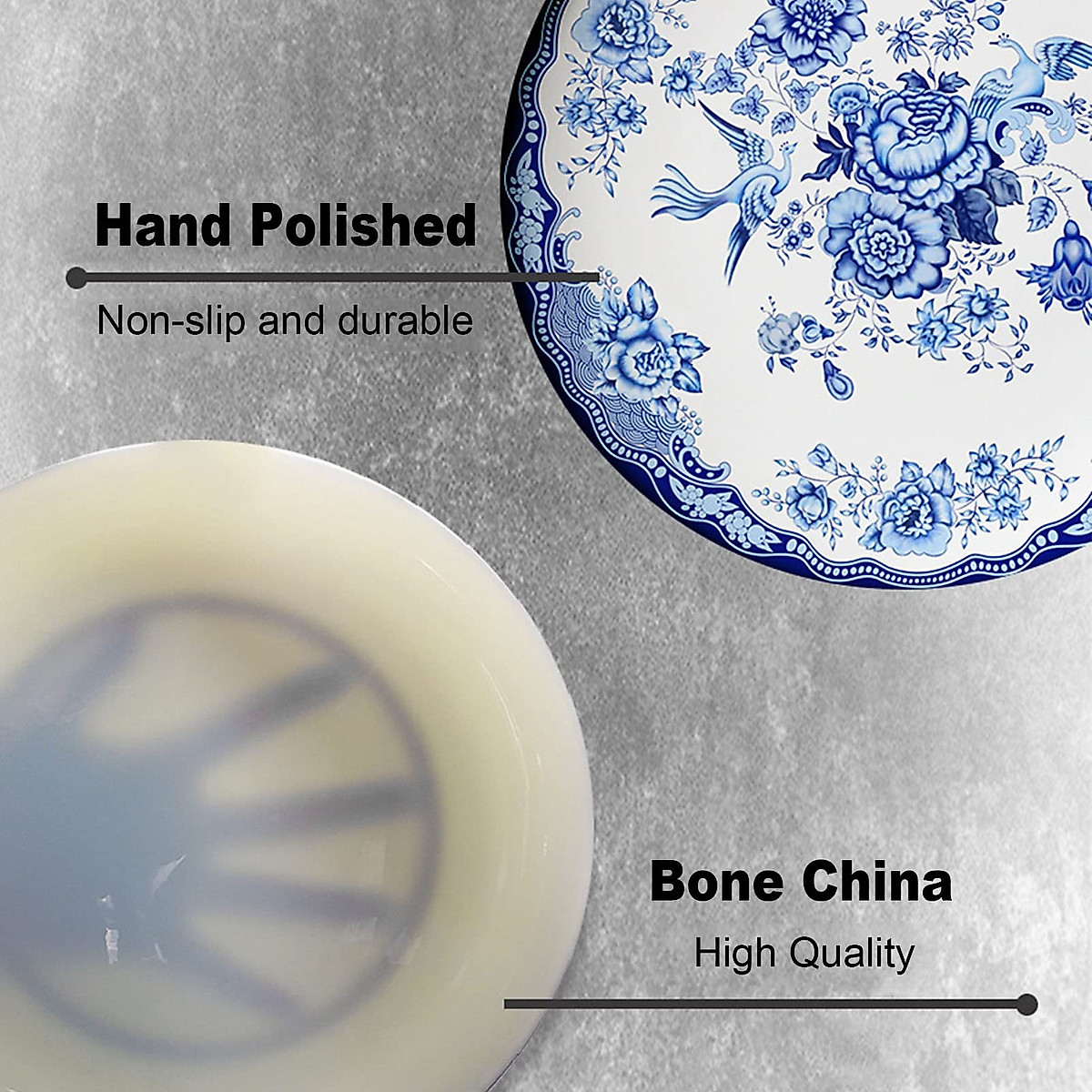 DUDSME Dinnerware Set Ceramic Kitchen Dinner Set Service for 4/6/8 People Coffee Set Bone China Tableware Combination Sets with Dinner Plates Salad Plates Coffee Cups and Saucers Bowl 40 (Size : 40 P